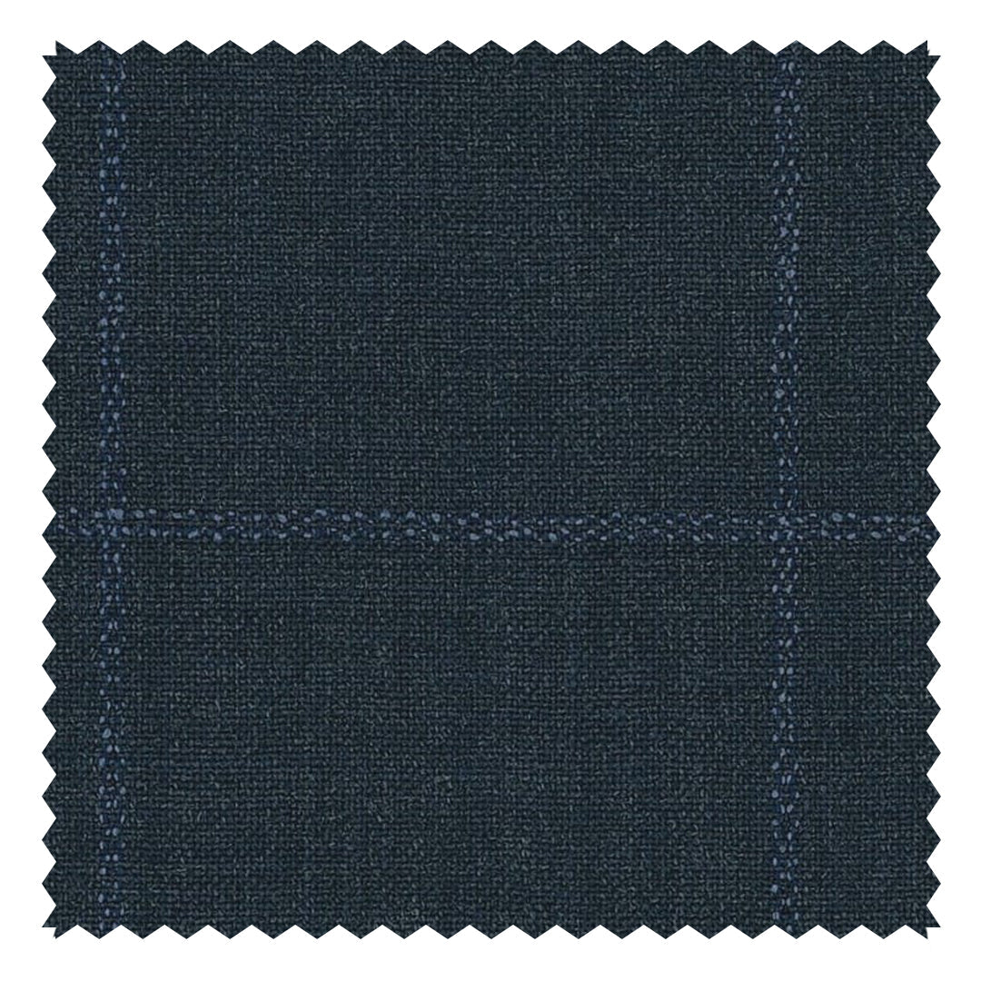 Navy Tonal Boucle Windowpane "Eco-Traveller" Suiting – Mason & Sons US