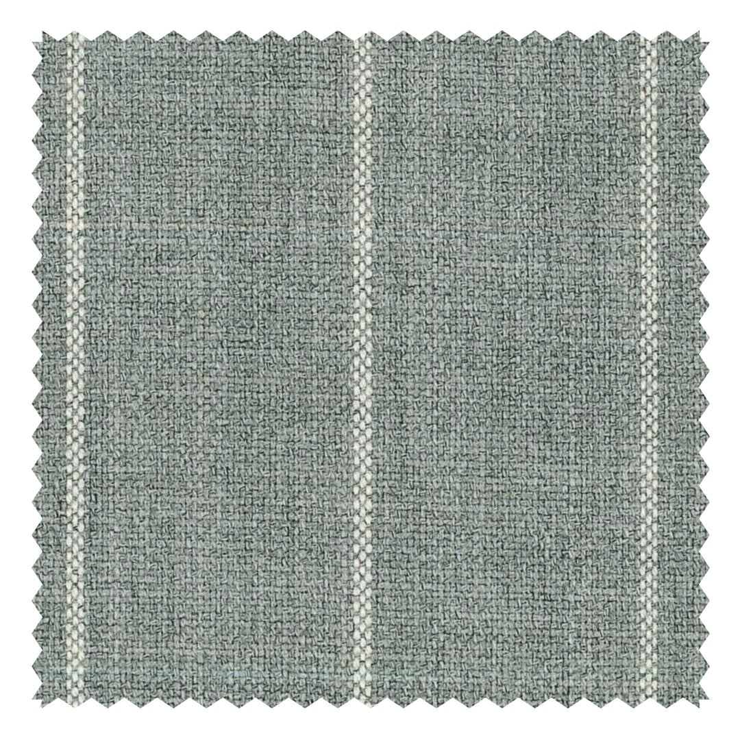 Light Grey Chalk Stripe "Crispaire" Suiting – Mason & Sons US
