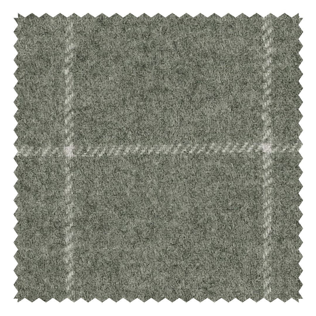 Light Grey Chalk Windowpane "Classic Woollen Flannel" – Mason & Sons US