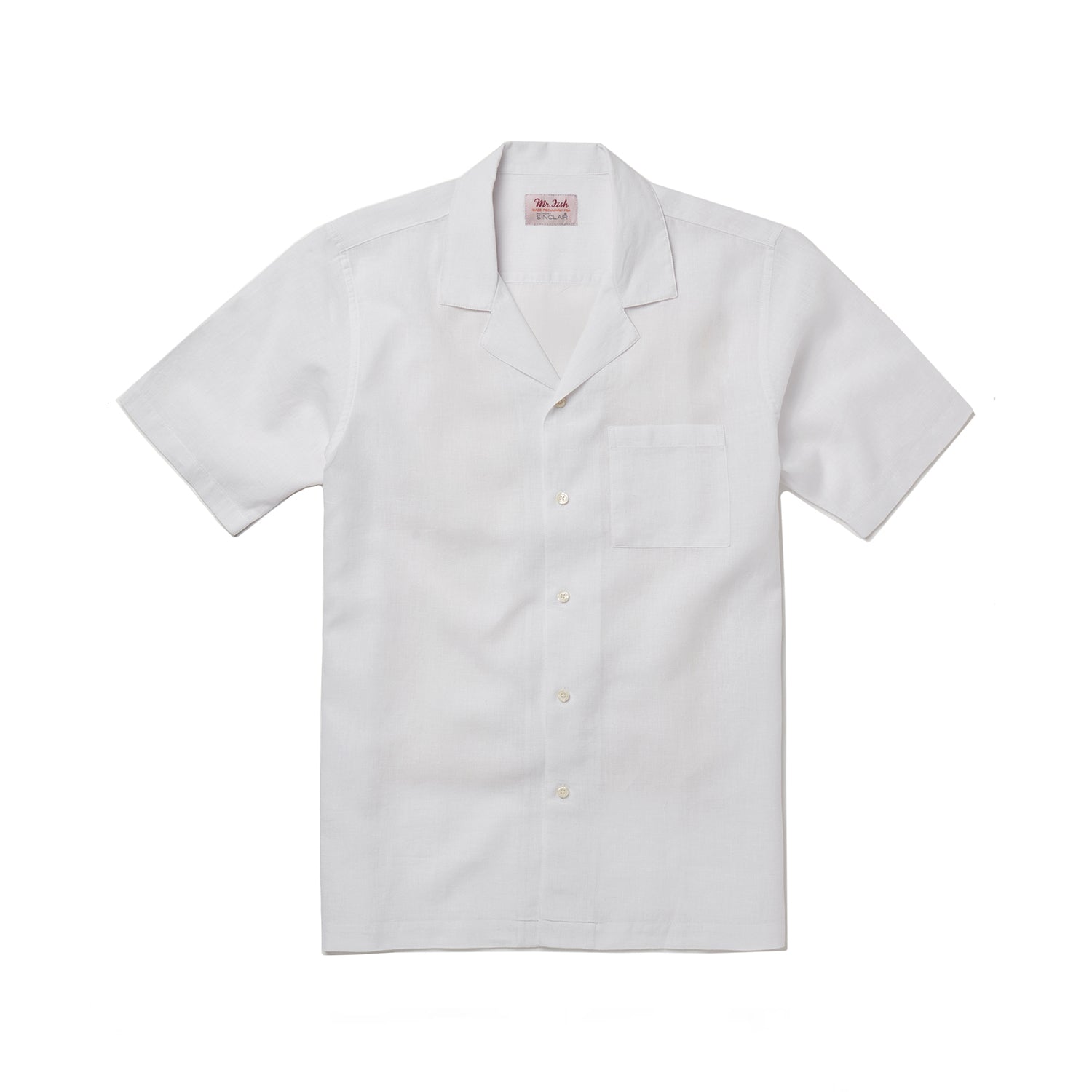 White Linen Camp Collar Shirt – Mason & Sons US