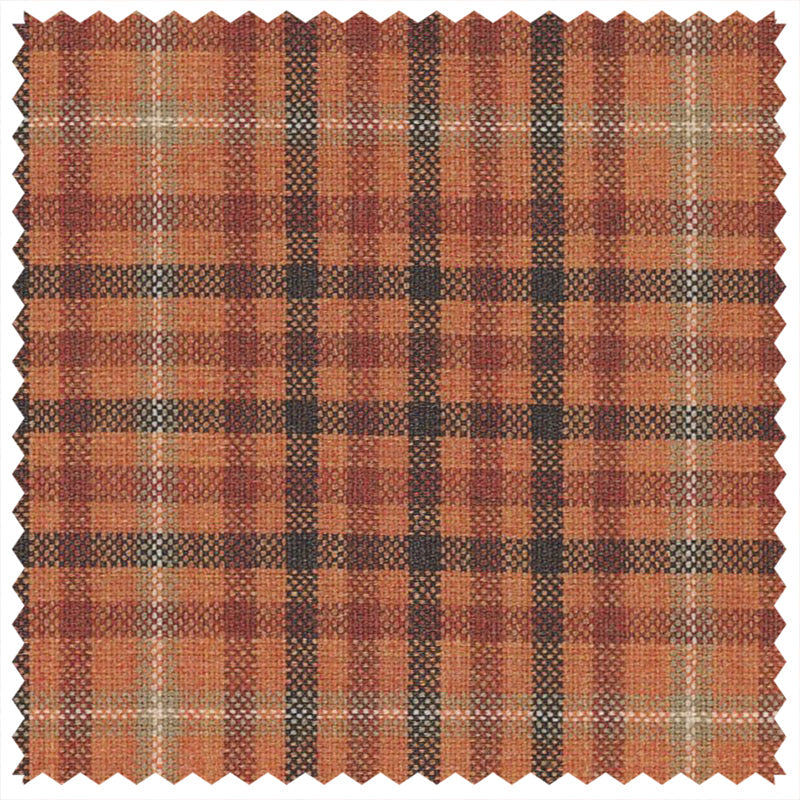 Burnt Orange Gunclub with Tan Windowpane "Summer Ascot" Jacketing ...